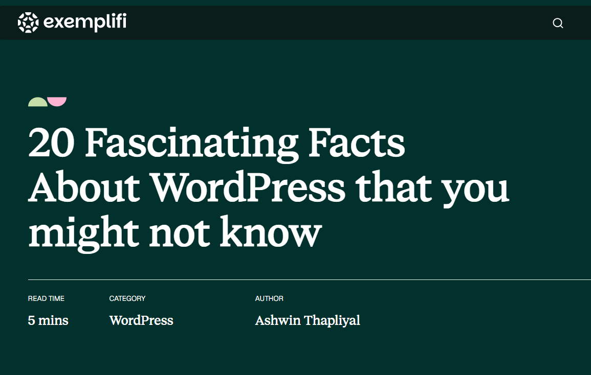Exemplifi - 20 Fascinating Facts About WordPress that you might not know