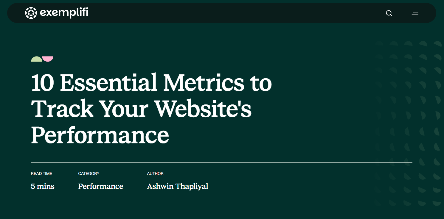 Exemplifi - 10 Essential Metrics to Track Your Website's Performance